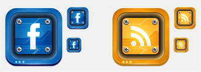 Social Icon sets feed RSS pack free PNG ICO PSD download